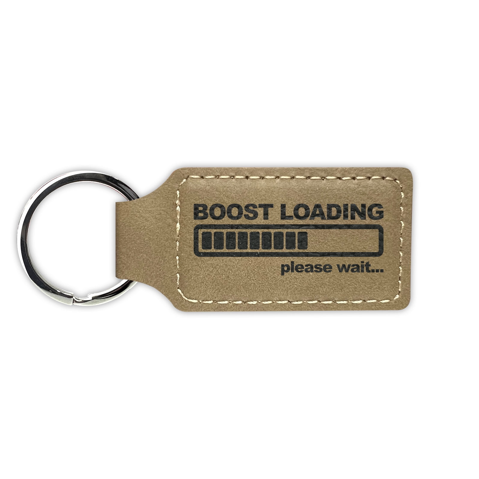 Boost Loading Keychain Leatherette Rectangle - Laser Engraved - Many ...