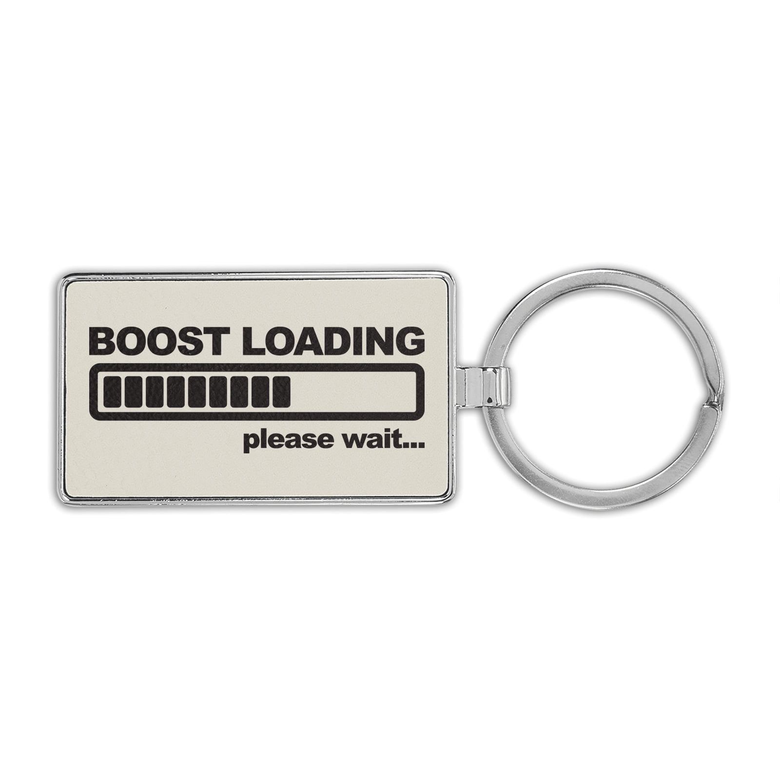 Boost Loading Premium Leatherette Keychain jdm kdm import turbo drift - White - Walmart.com