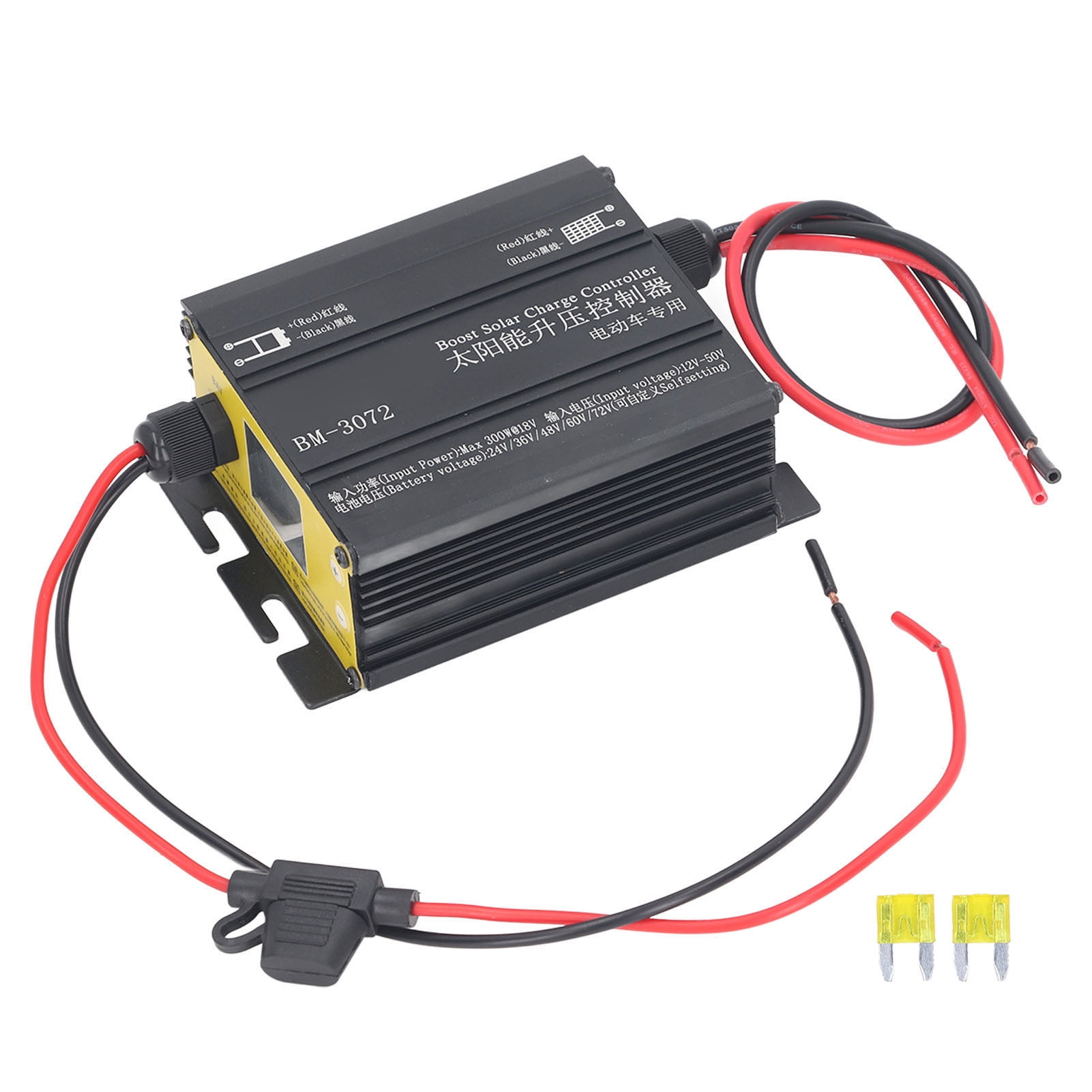 Boost MPPT Solar Charge Controller 16A 12V~50V 300W for 24V 36V 48V 60V ...