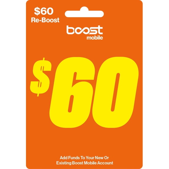 Boost Mobile $60 e-PIN Top Up (Email Delivery) - Walmart.com