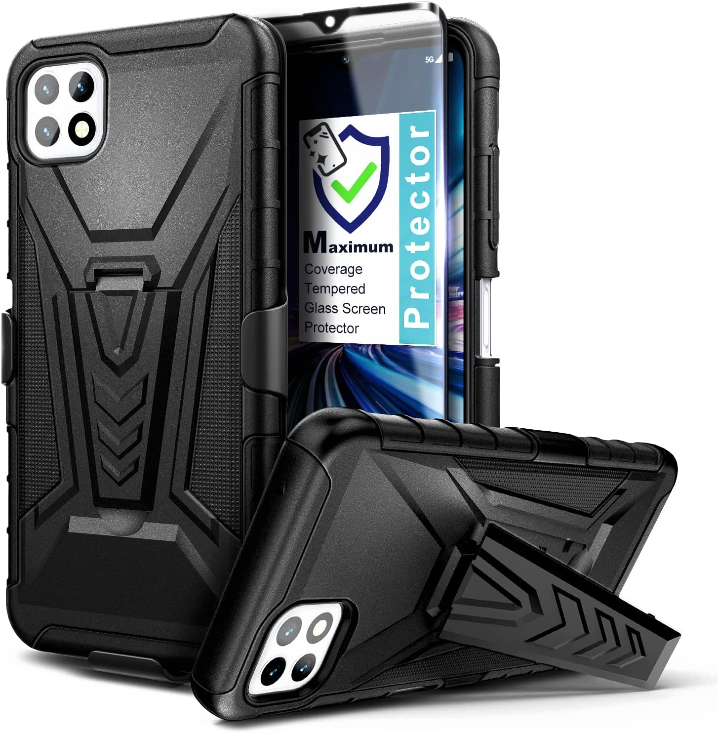 Boost Mobile Celero 5G Phone Case, Shockproof Armor, Nagebee Belt Clip ...