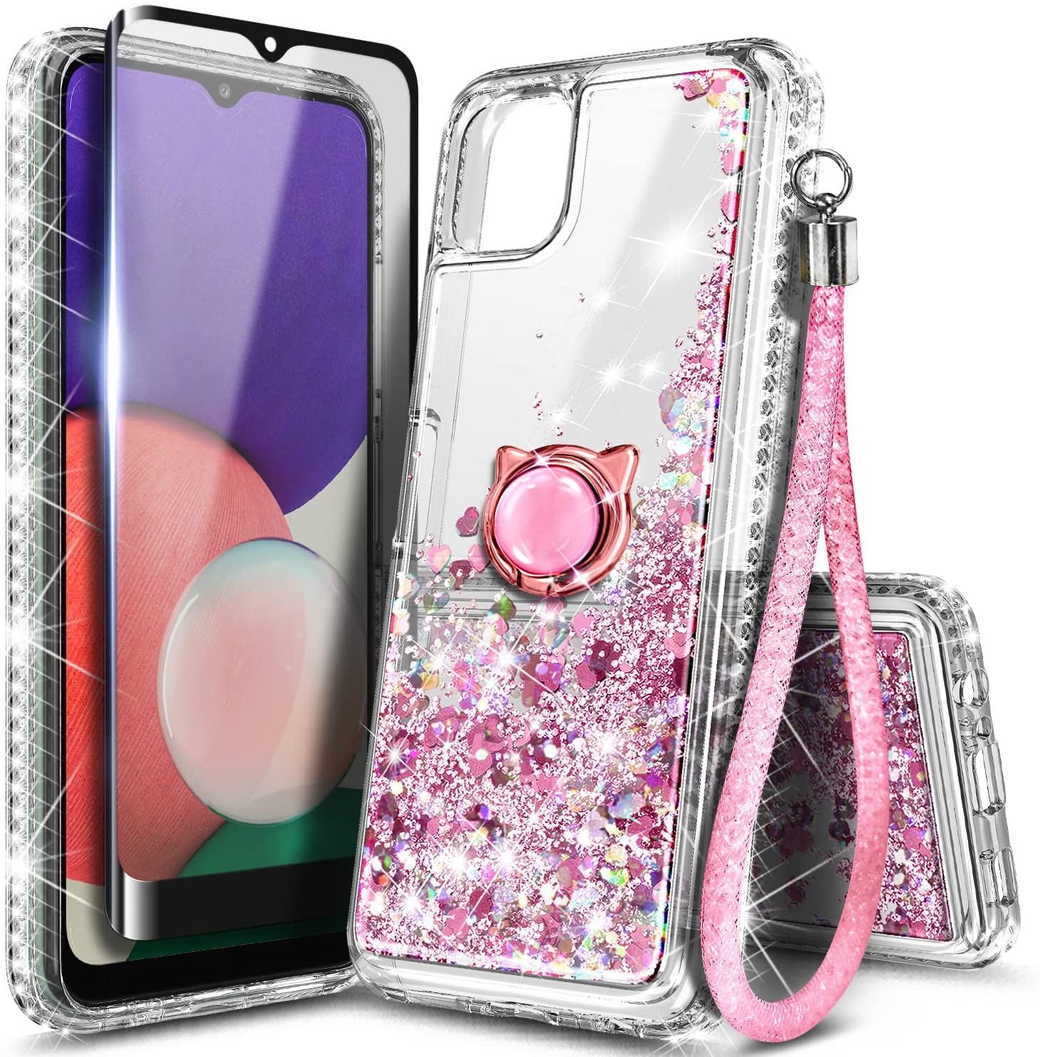 Boost Mobile Celero 5G Phone Case with Tempered Glass Screen Protector ...