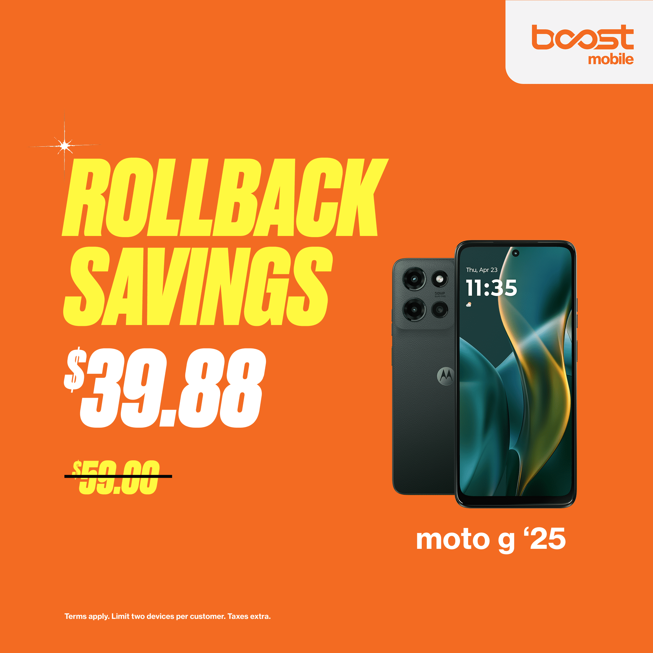 Boost Mobile Moto G 25, 128GB, Green - Prepaid Smartphone [Locked to ...
