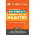 Boost Mobile Preloaded SIM Card, Bring Your Own Device, 3month Plan ...