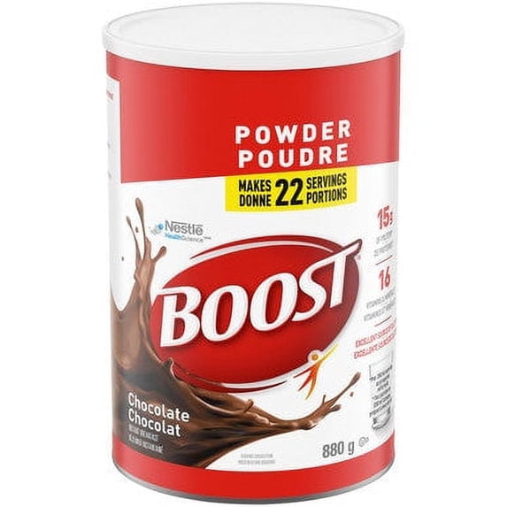 BOOST Nutritional Powder, Chocolate Breakfast Drink Mix, 880g Canister ...