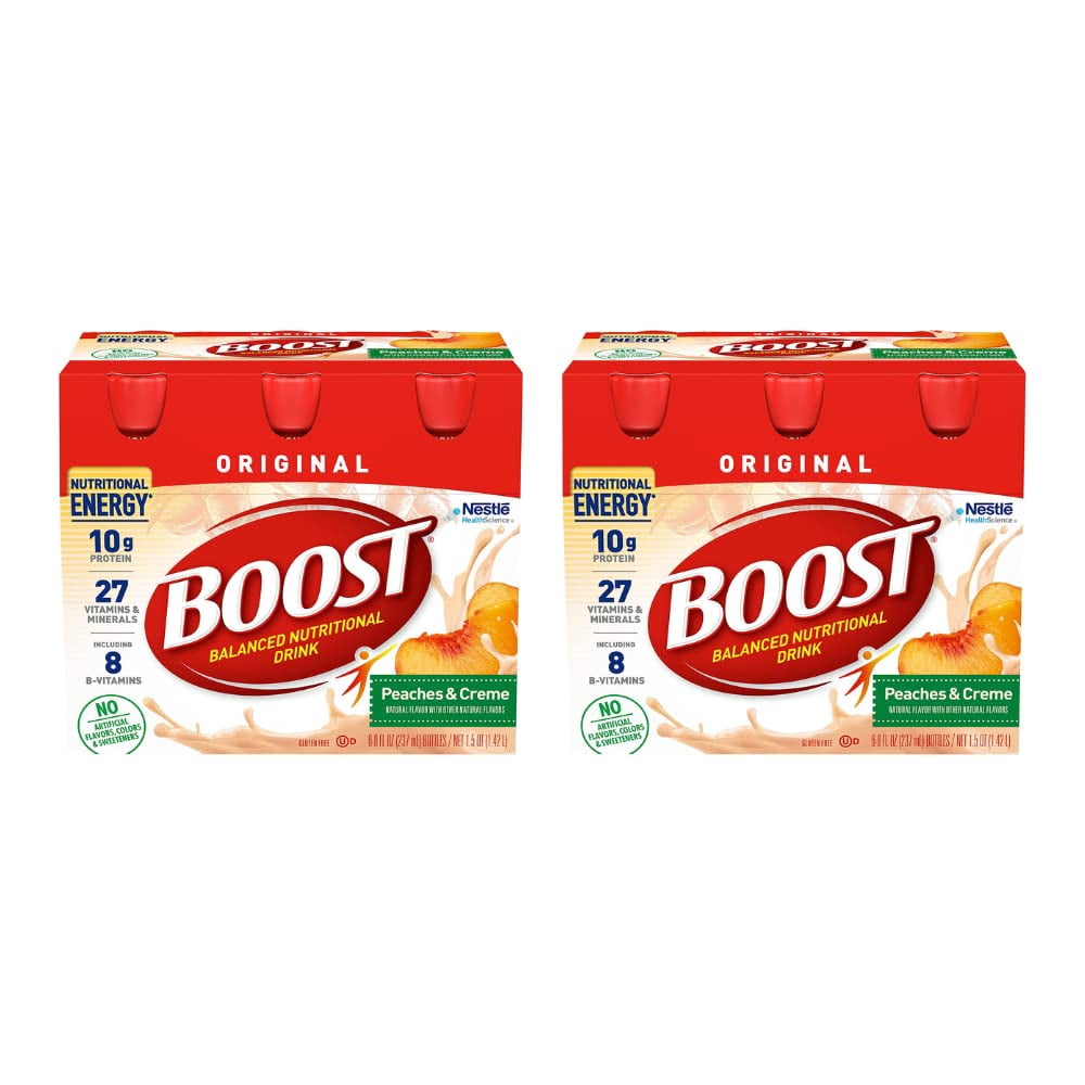 Boost Original Complete Nutritional Drink, Peaches & Creme, 8 oz (Pack ...
