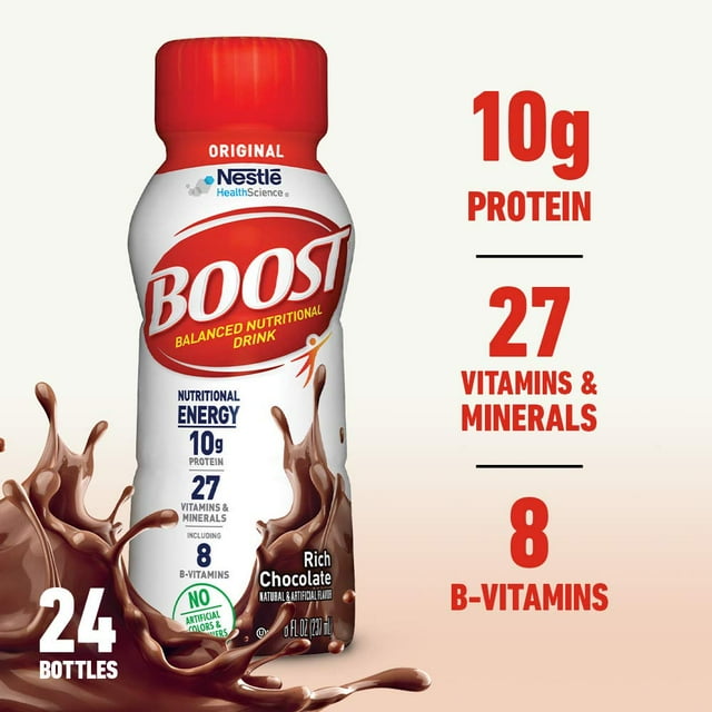 Boost Original Complete Nutritional Drink, Rich Chocolate, 8 Fl Oz ...