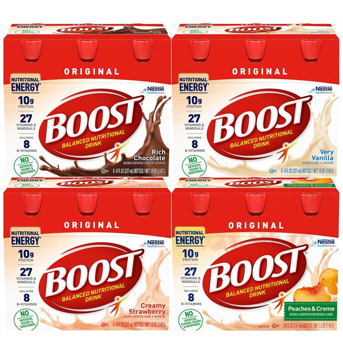Boost Original Nutritional Drink Variety Pack, 1 Chocolate, 1 Vanilla ...