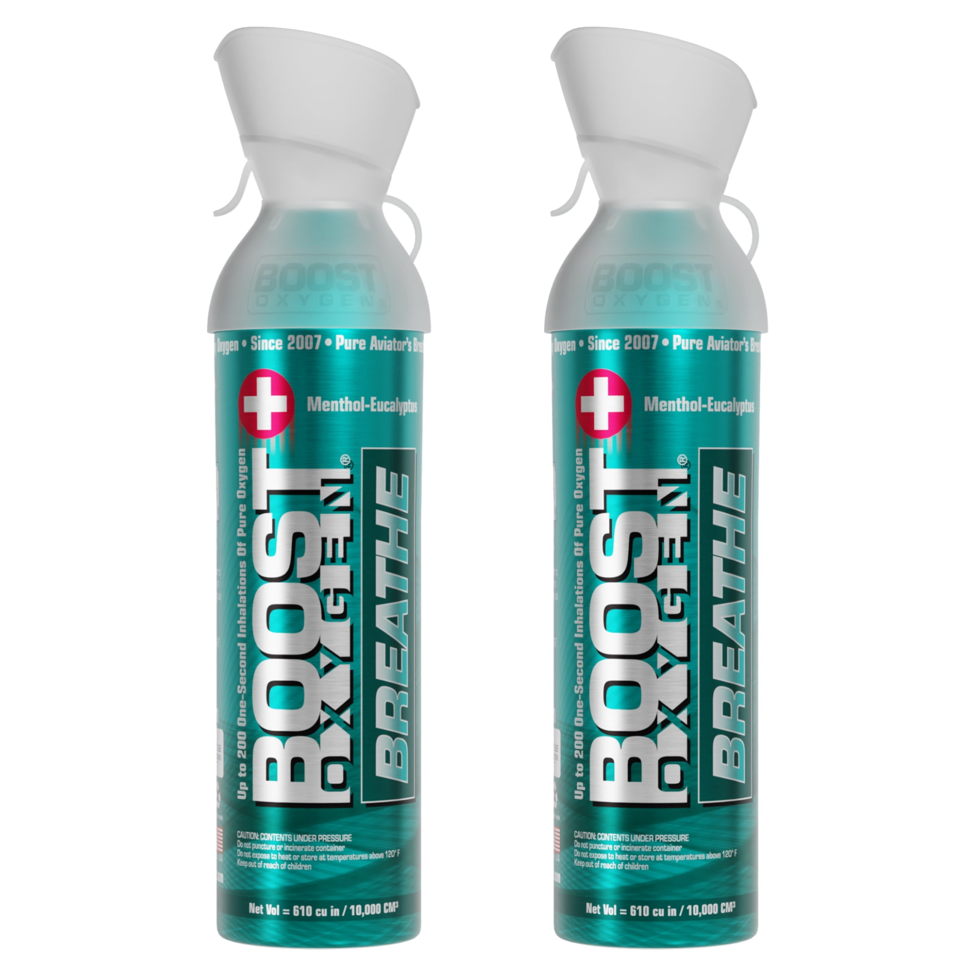 Boost Oxygen 10 Liter Respiratory Support - Menthol Eucalyptus- 2 Pack ...