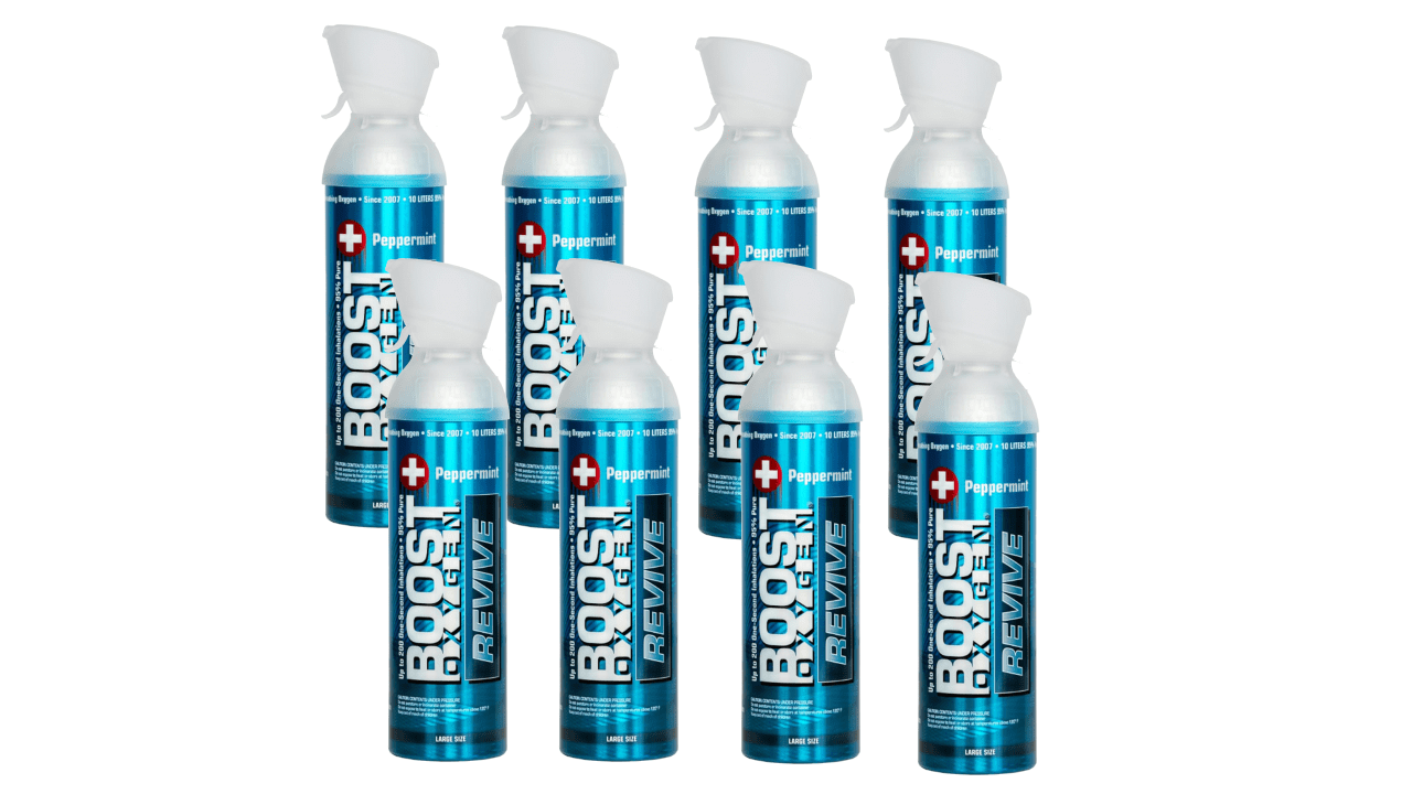 Boost Oxygen 10 Liter Respiratory Support - Peppermint. 8 Pack ...