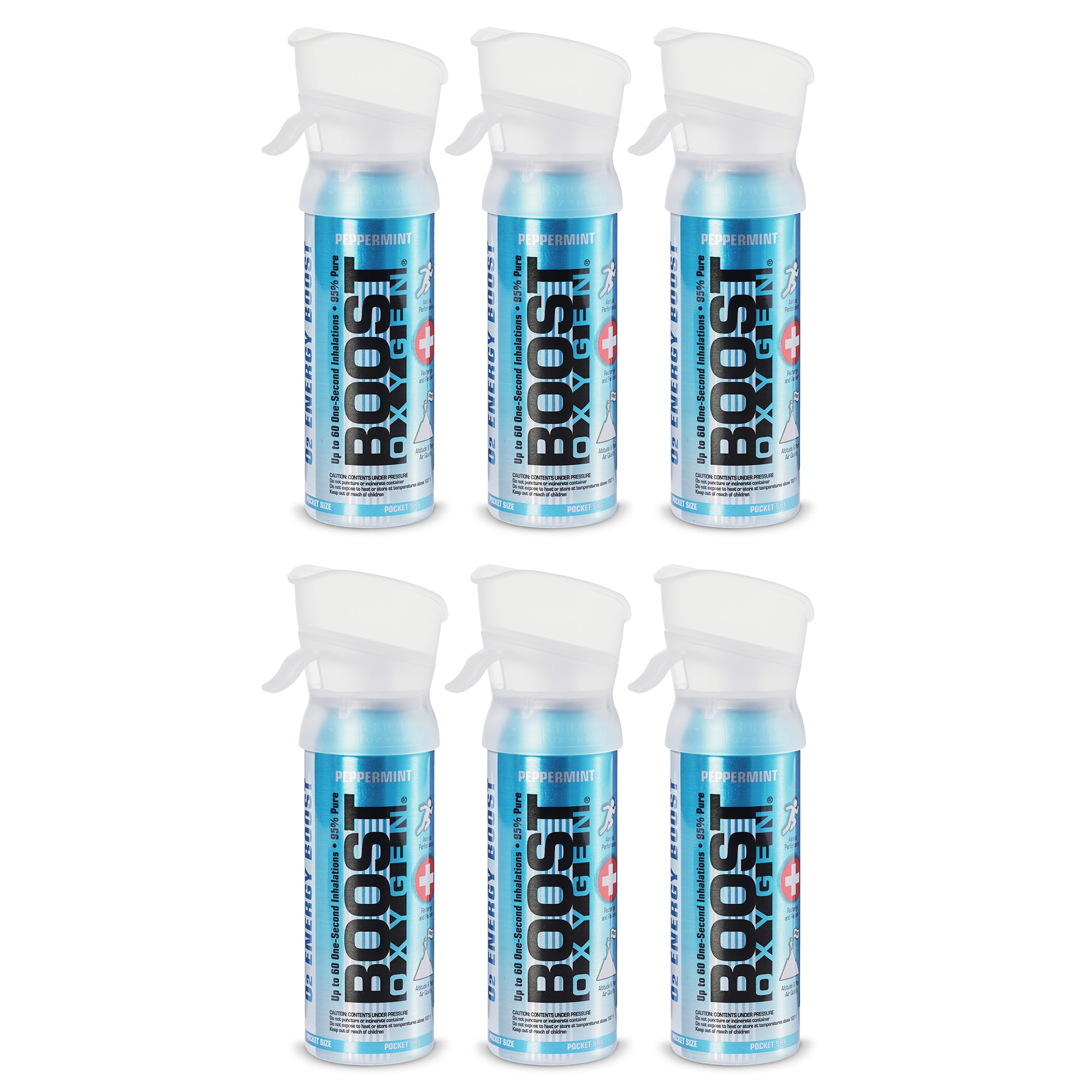 Boost Oxygen Pocket Size 3L Respiratory Support Canister, Peppermint, 6 ...