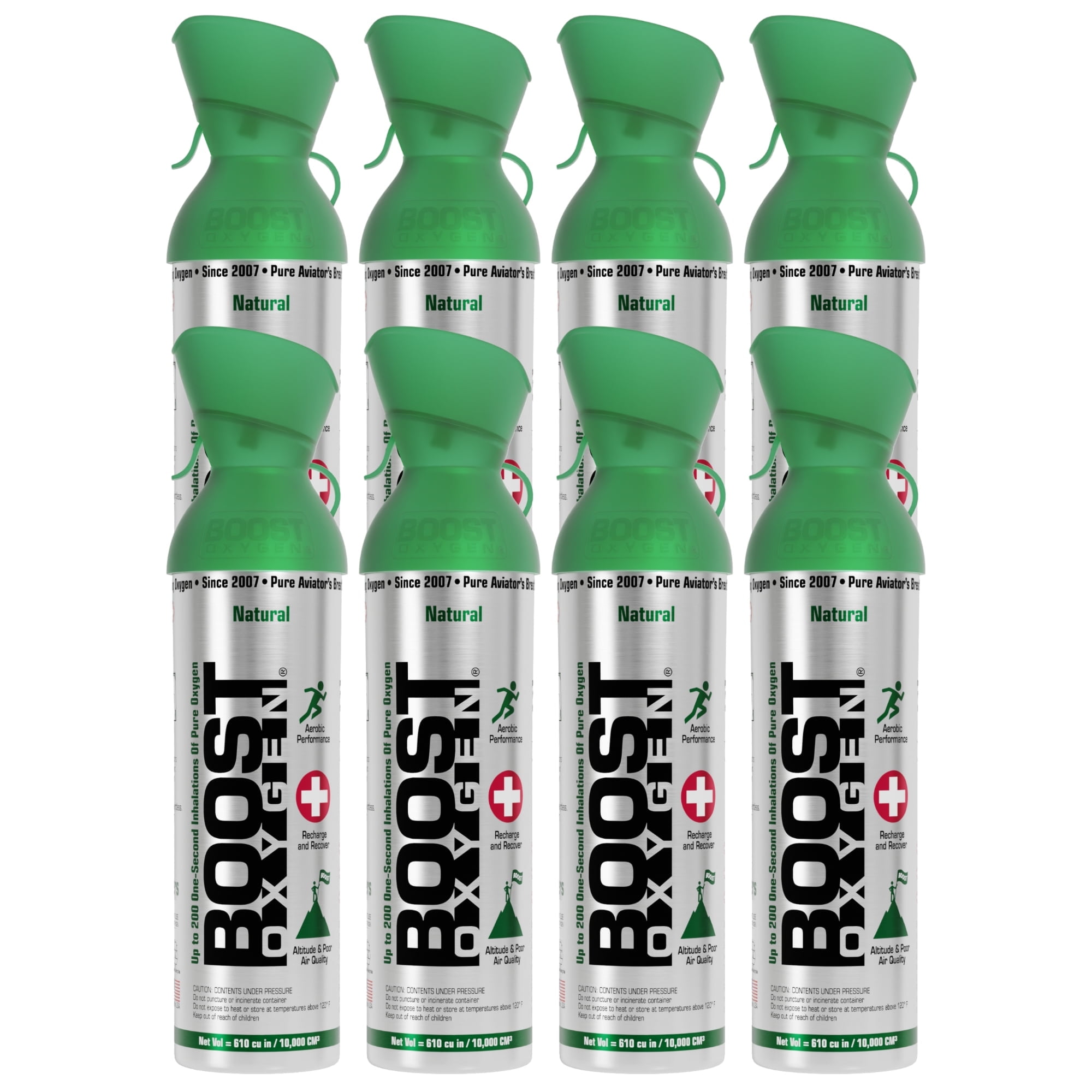 Boost Oxygen Portable Oxygen Canisters, 10L Each, 8 Pack, 95% Pure ...