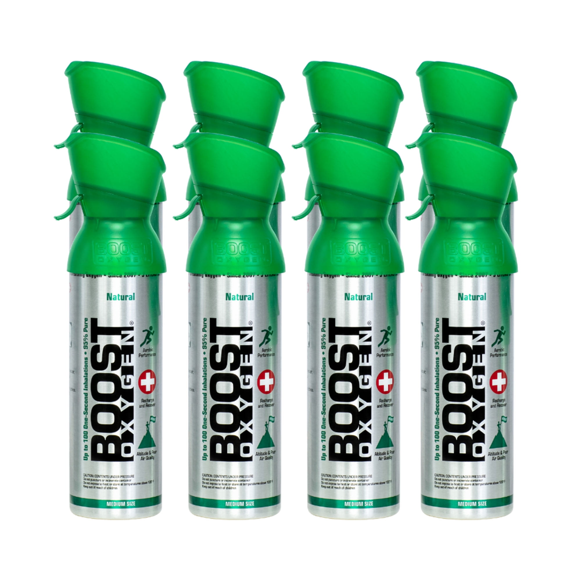 Boost Oxygen 5 Liter Portable Personal Air Canister, Flavorless (8 Pack ...