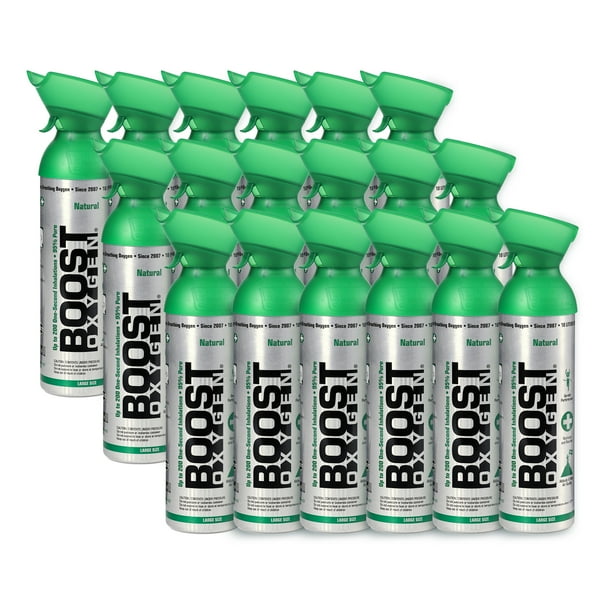 Boost Oxygen Natural Portable 10 L Pure Canned Oxygen, Flavorless (18 ...