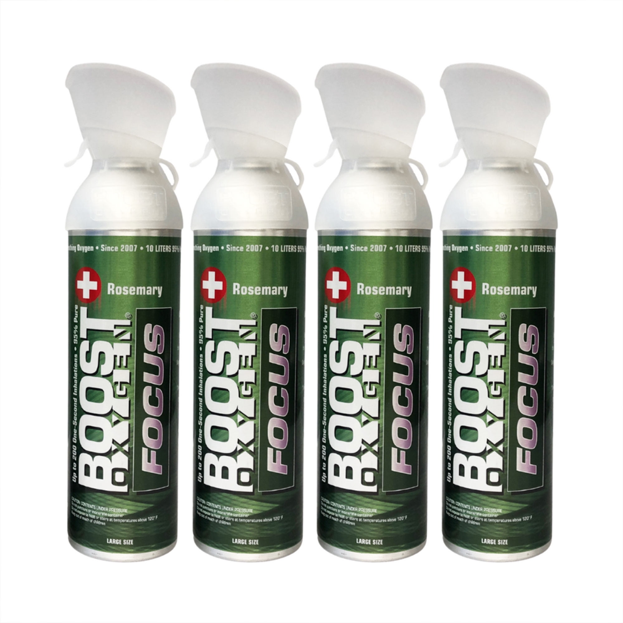 Boost Oxygen Natural Portable 10 Liter Canned Oxygen, Rosemary (4 Pack ...