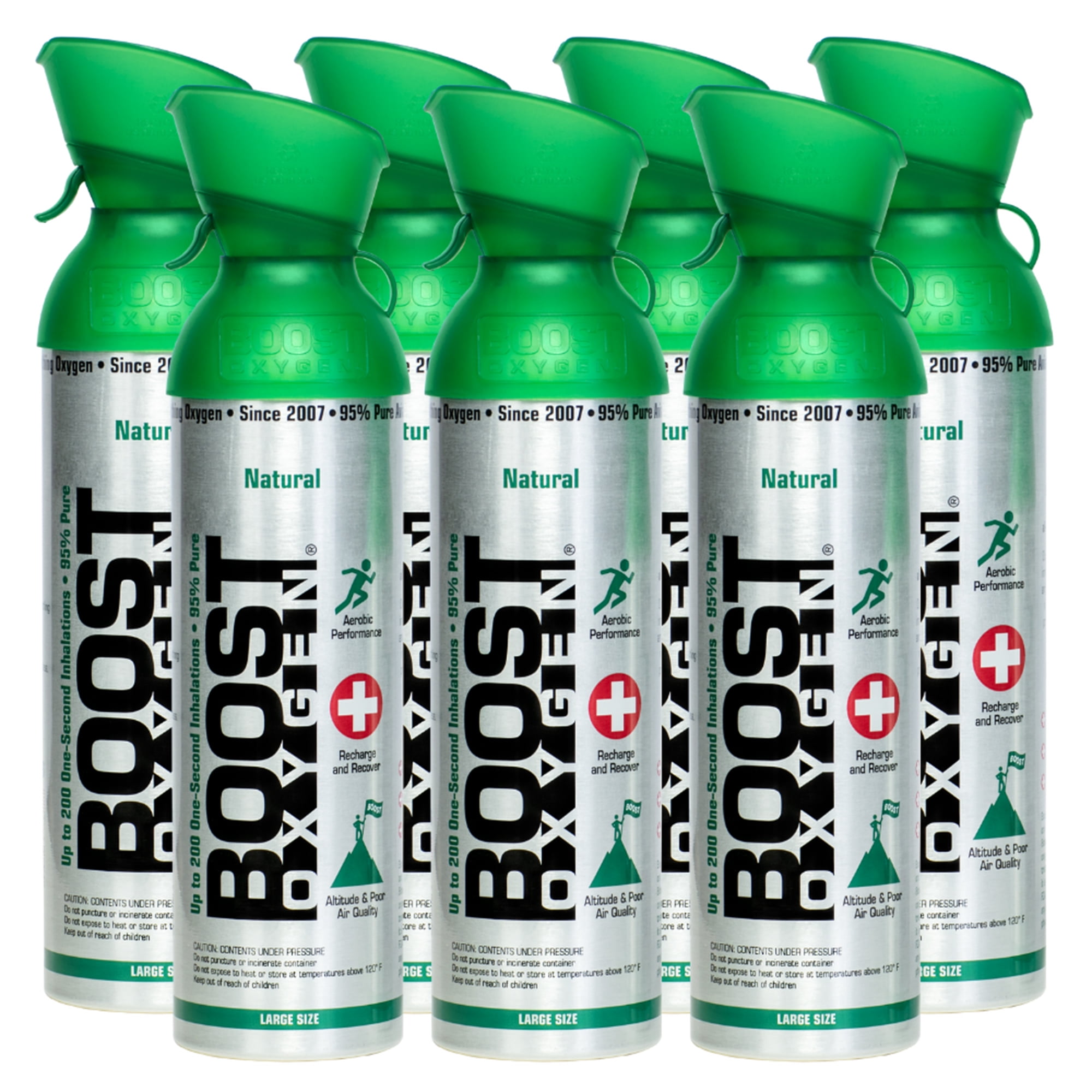 Boost Oxygen Natural Portable 10 Liter Pure Canned Oxygen Canister (7 ...