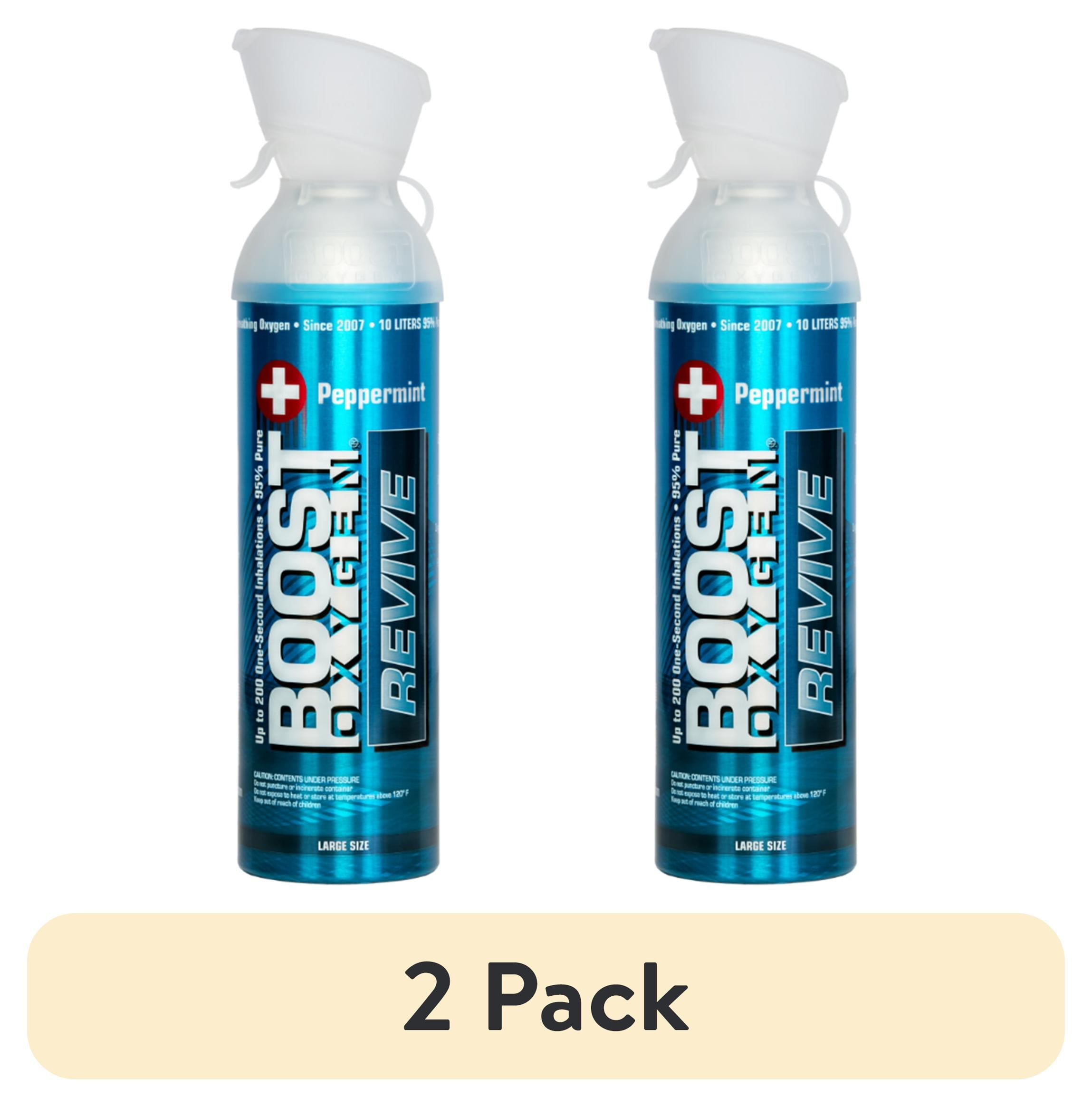 (2 pack) Boost Oxygen Supplemental Canned Oxygen REVIVE Peppermint ...