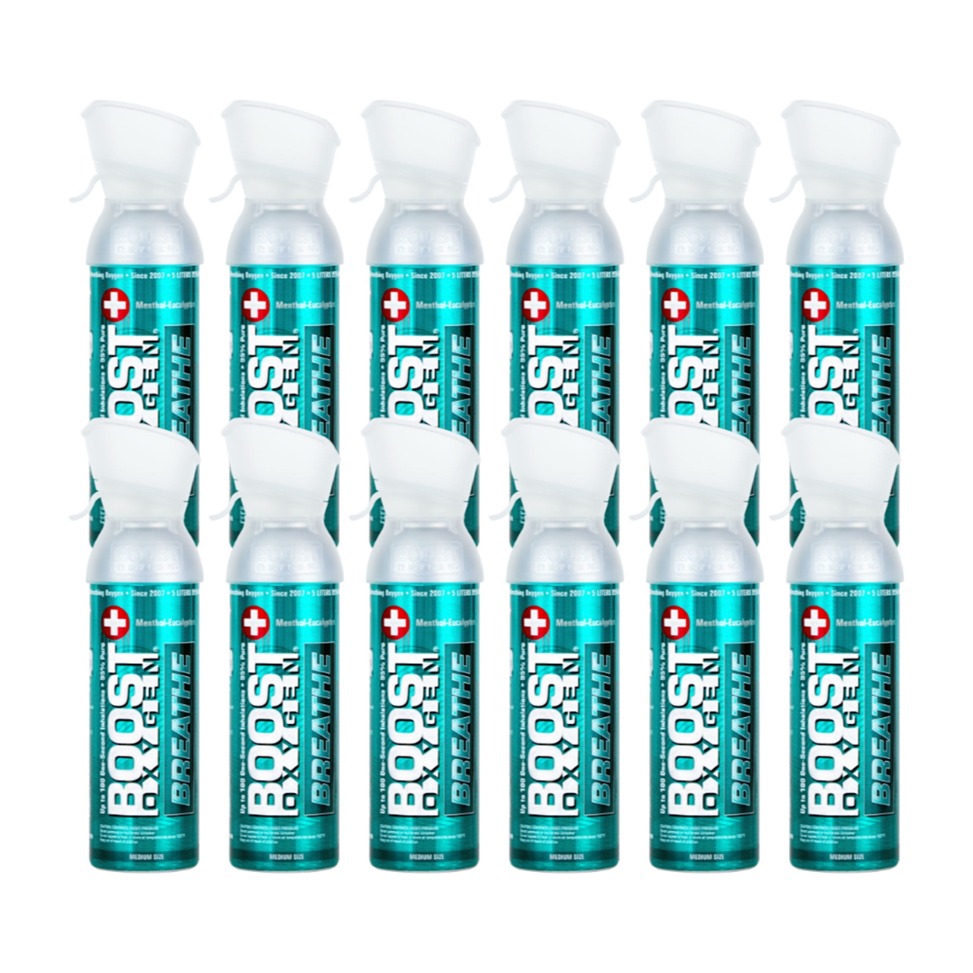 Boost Oxygen Natural Portable 5 L Pure Oxygen Canister, Menthol (12 ...