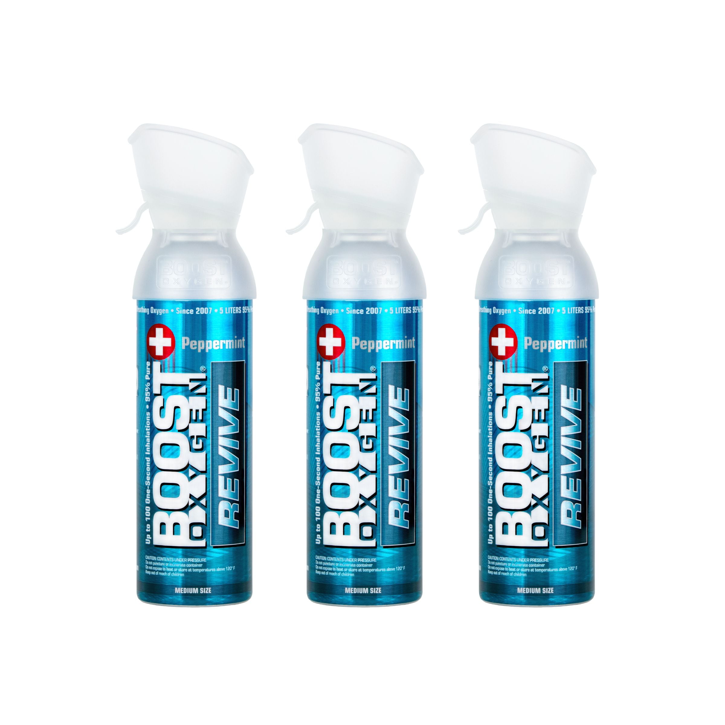 Boost Oxygen REVIVE Peppermint Medium 5 Liter 3 Pack, Supplemental ...