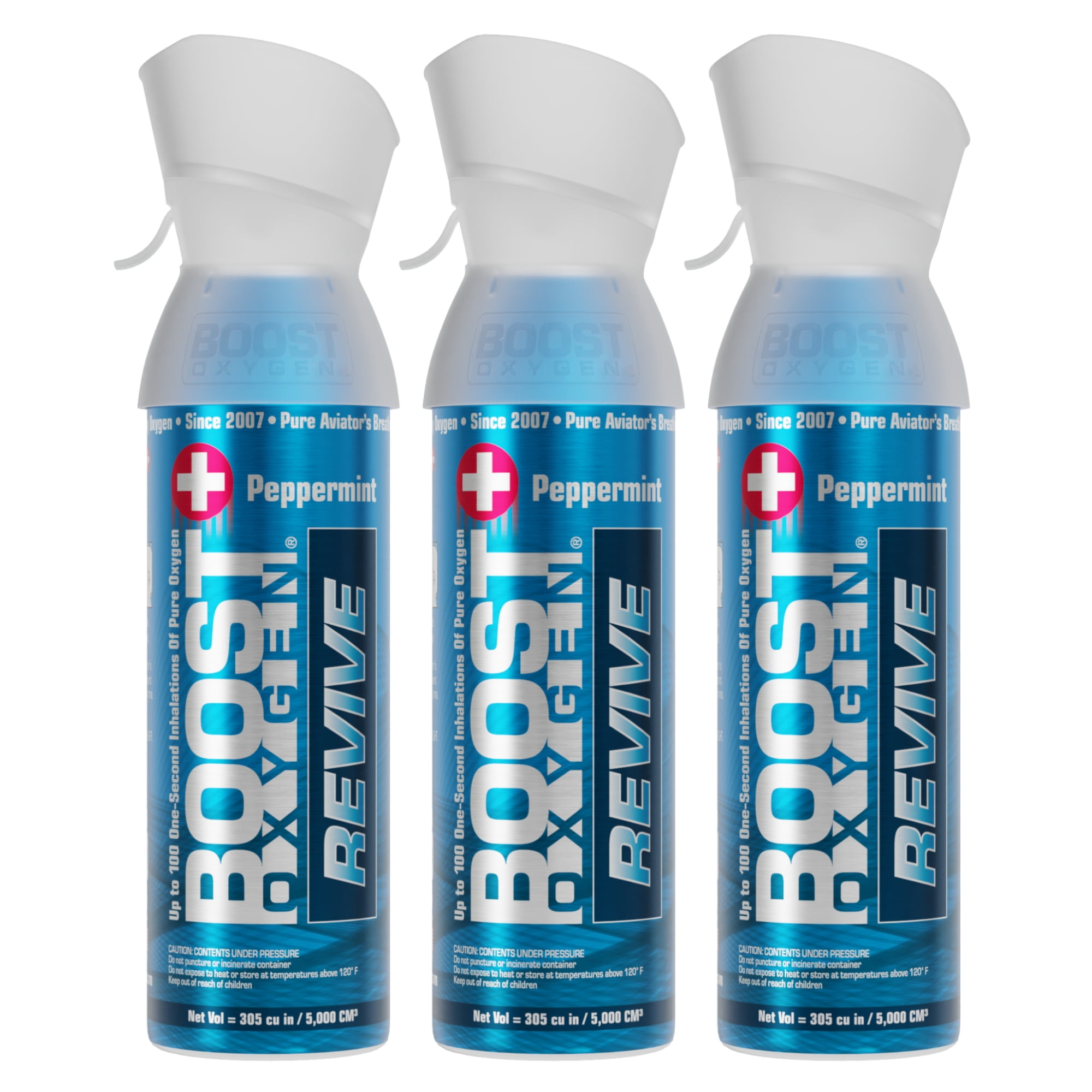 (3 pack) Boost Oxygen Portable Canned Oxygen, Peppermint, 5L - Walmart.com