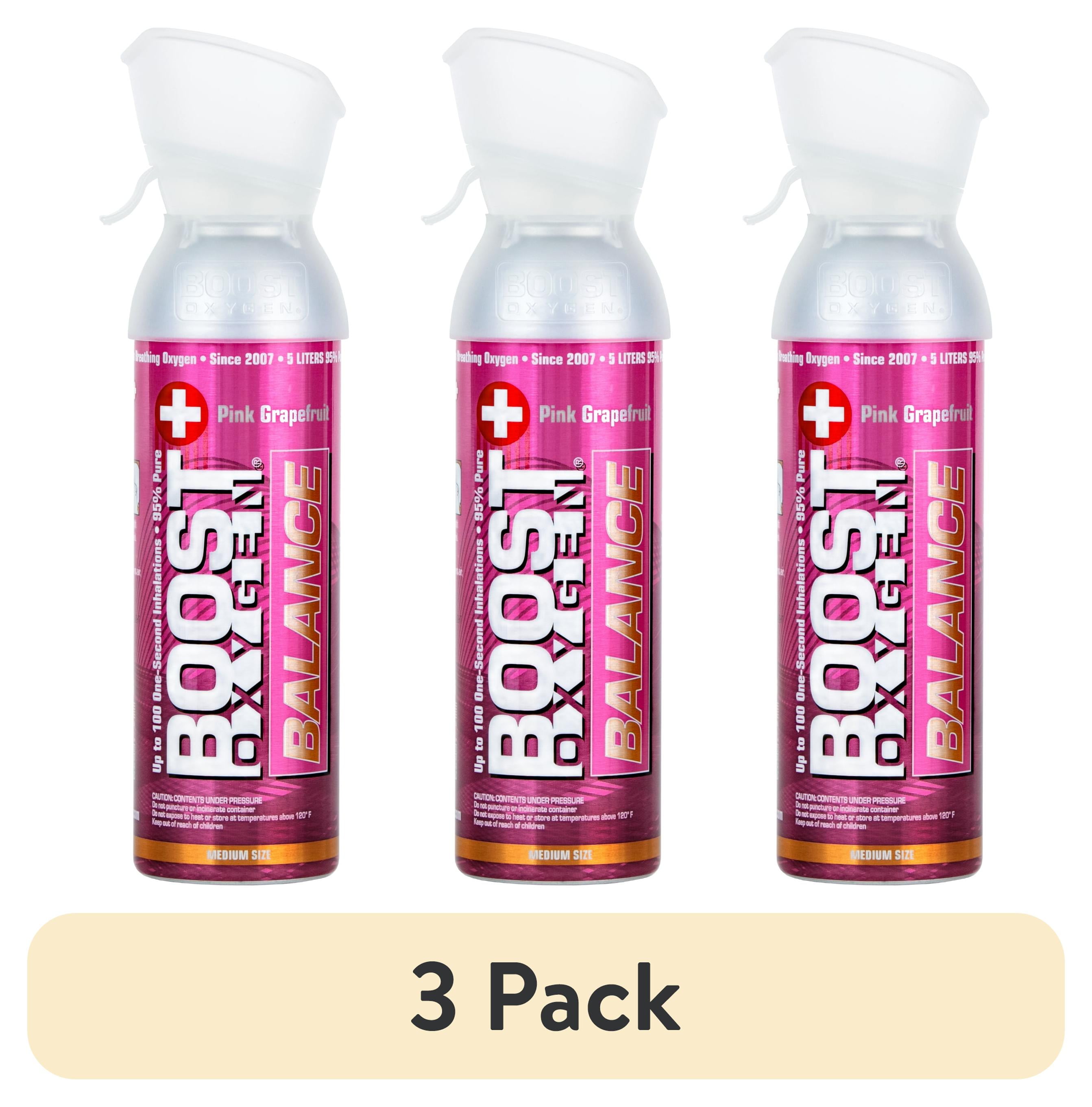 (3 pack) Boost Oxygen Supplemental Canned Oxygen BALANCE Pink ...