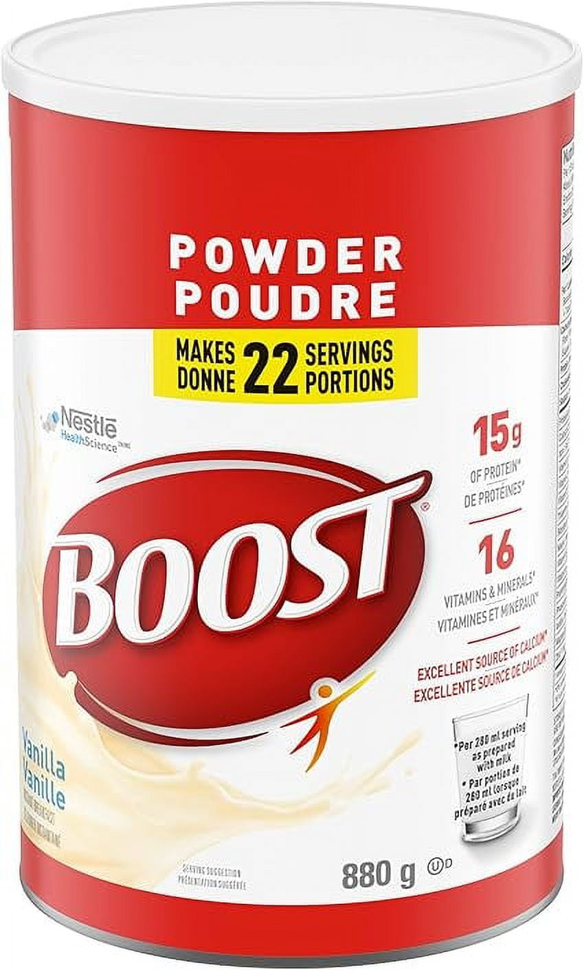 Boost Powder- Vanilla Instant Breakfast Drink Mix, 880 g Caniste ...