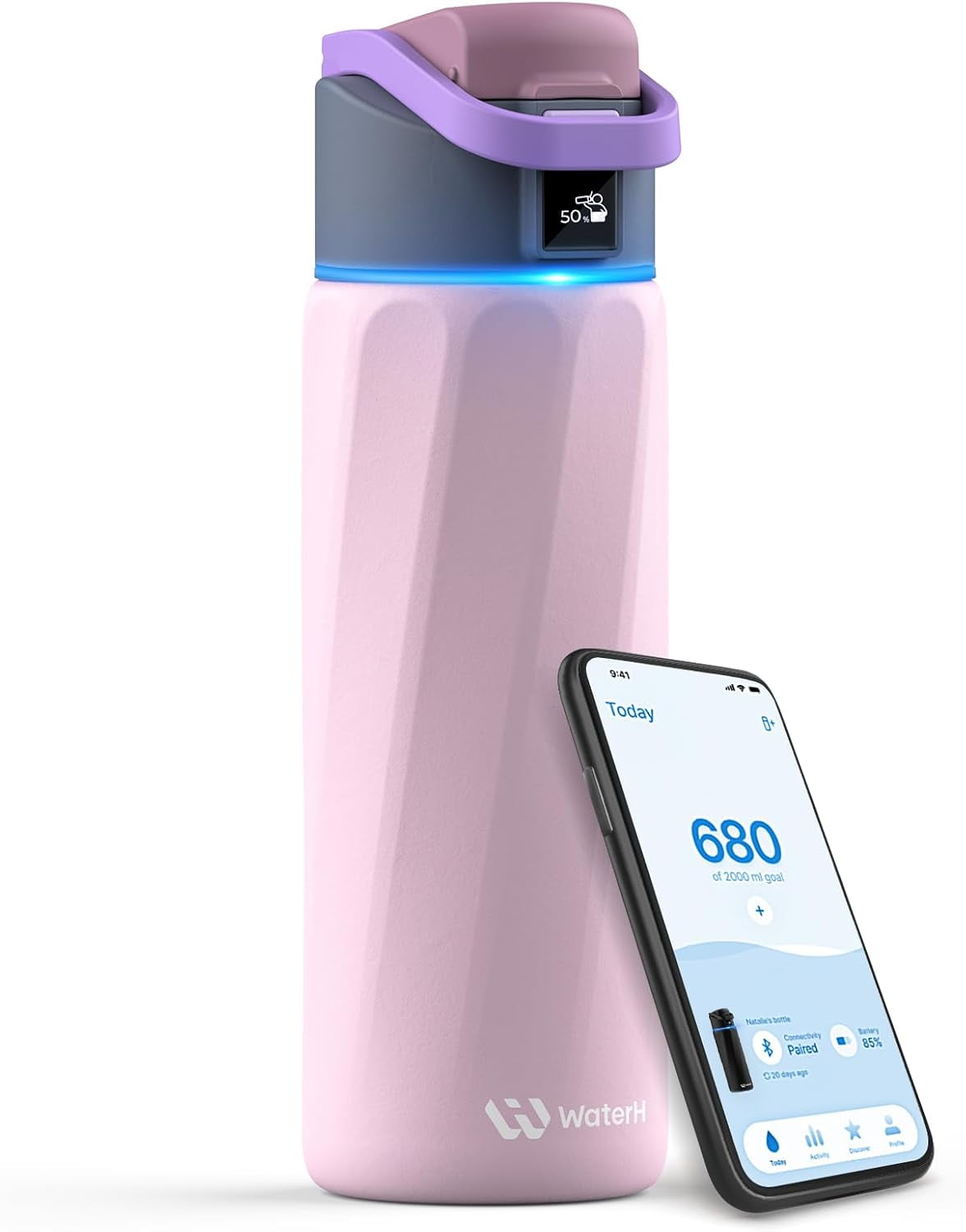 Boost Smart Water Bottle with Reminder to Drink Water, 24oz BPA-Free ...