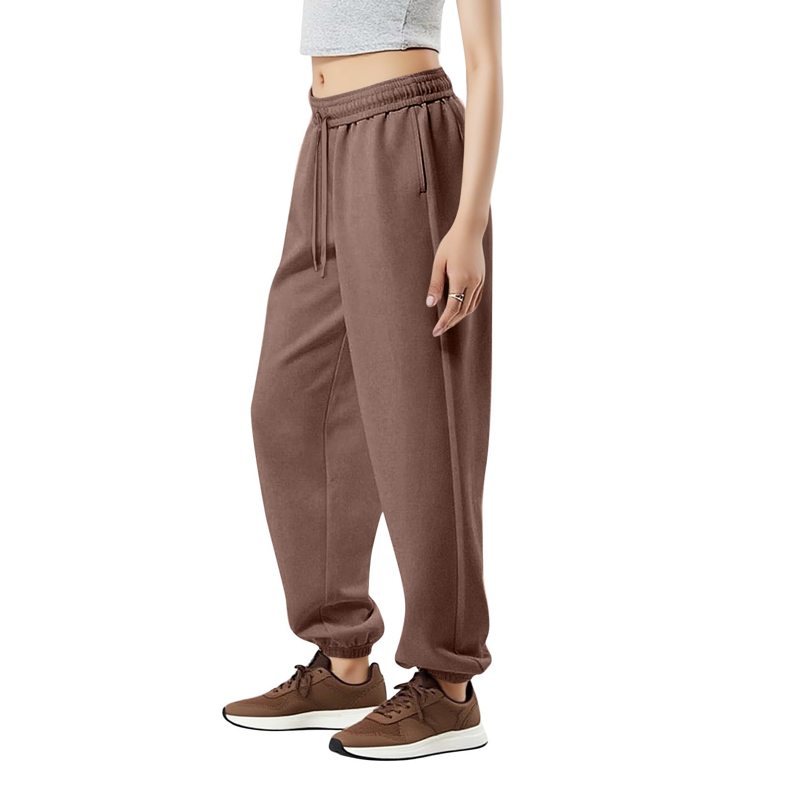 Boost Straight Leg Sweatpants Women Fleece Cuffed Joggers Comfy Daily ...