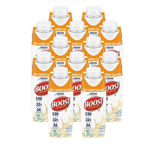 Boost Very High Calorie Nutritional Drink Very Vanilla, Ready to Use 8 ...