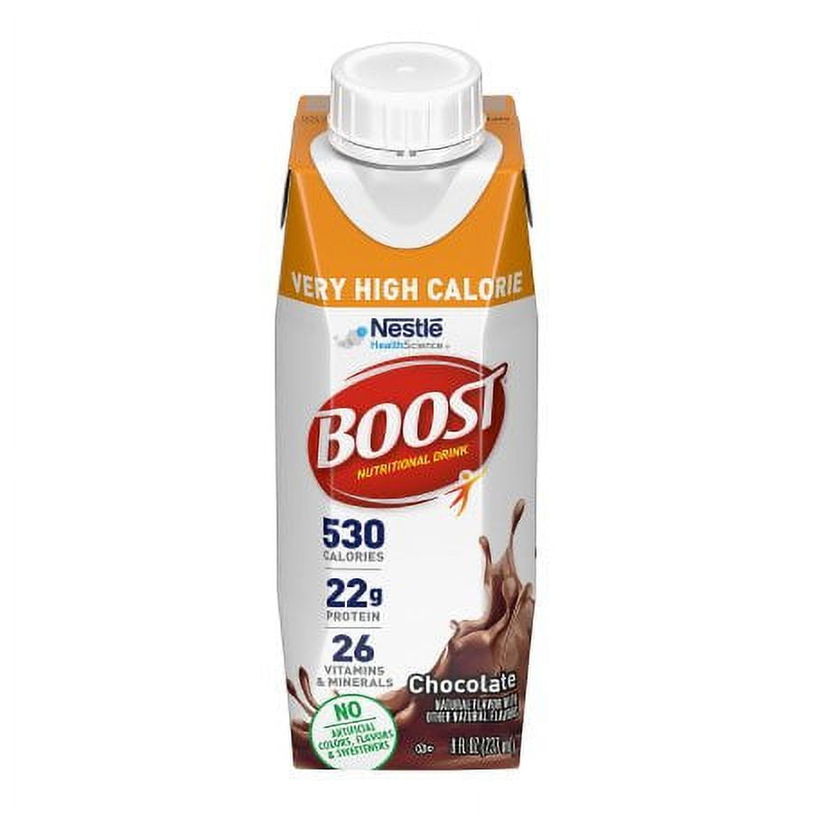 Boost Chocolate Flavor Very High Calorie Nutritional Drink, 8 oz ...
