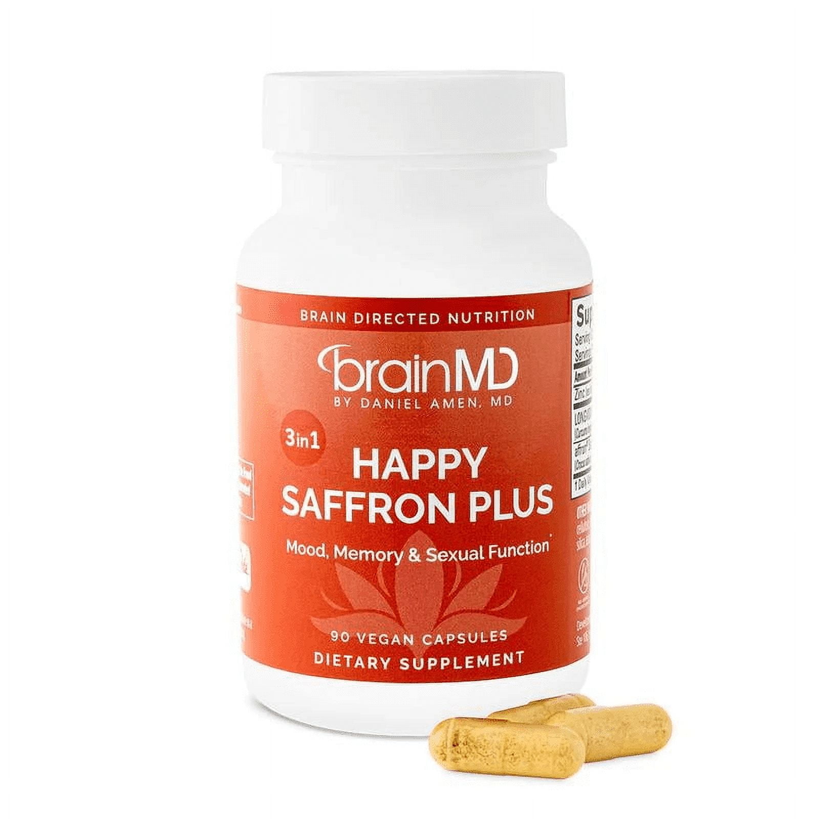 Boost Your Happiness! Happy Saffron Plus – No Gluten, No Dairy, No Eggs, Just Joy! - Walmart.com