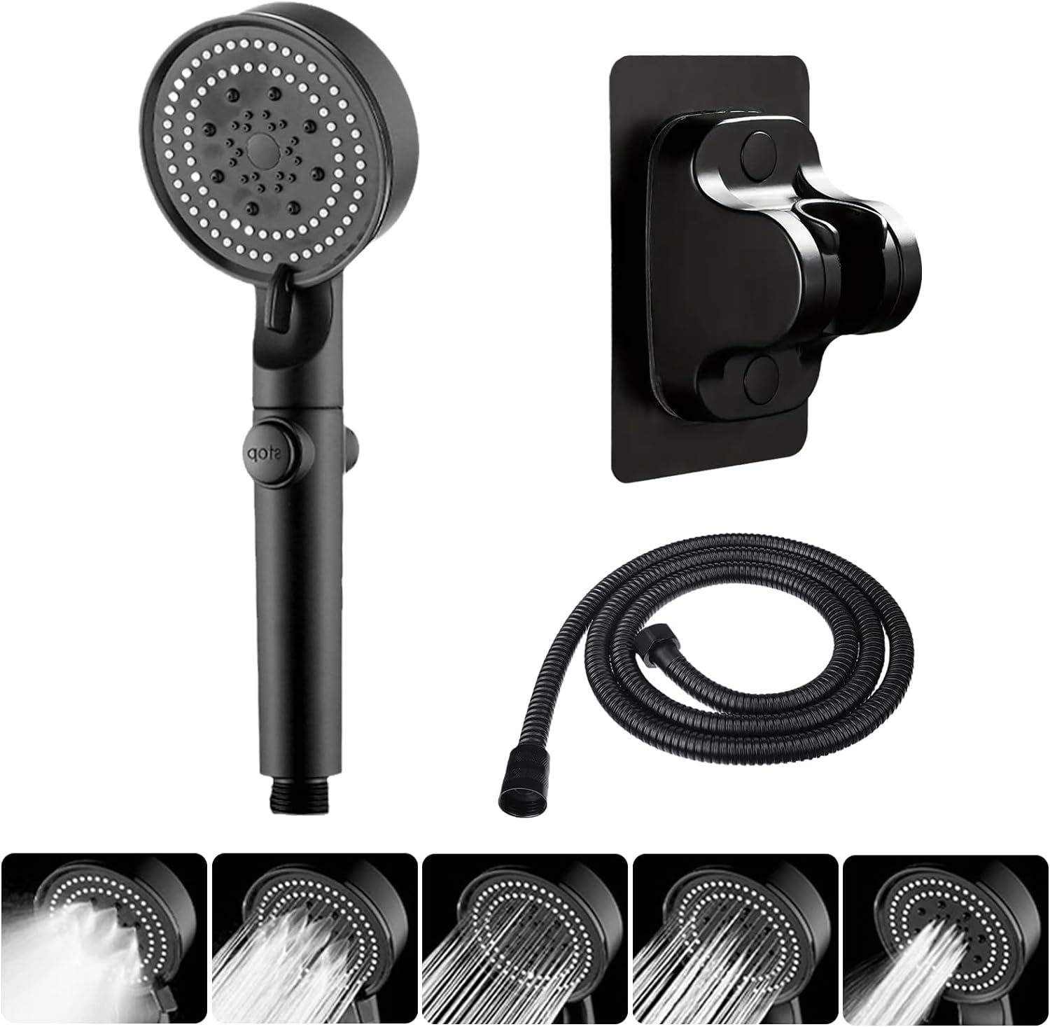 Booster shower head, shower head set，High Pressure Shower Head Multi ...