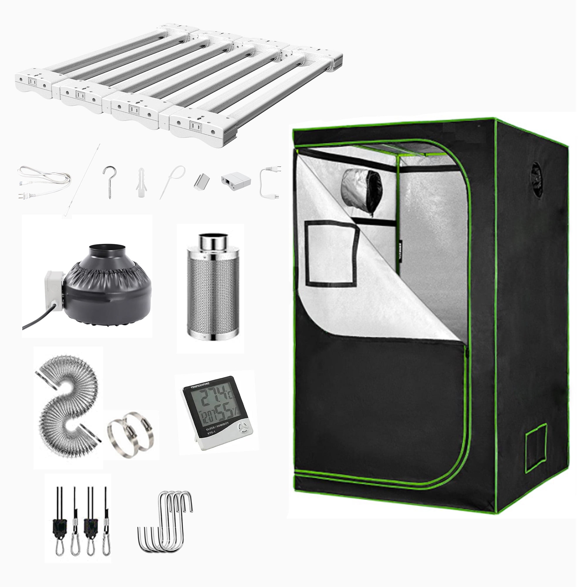 Boostgro Grow Tent 2.7x2.7ft Hydroponics Complete System Kit w/4" Fan ...