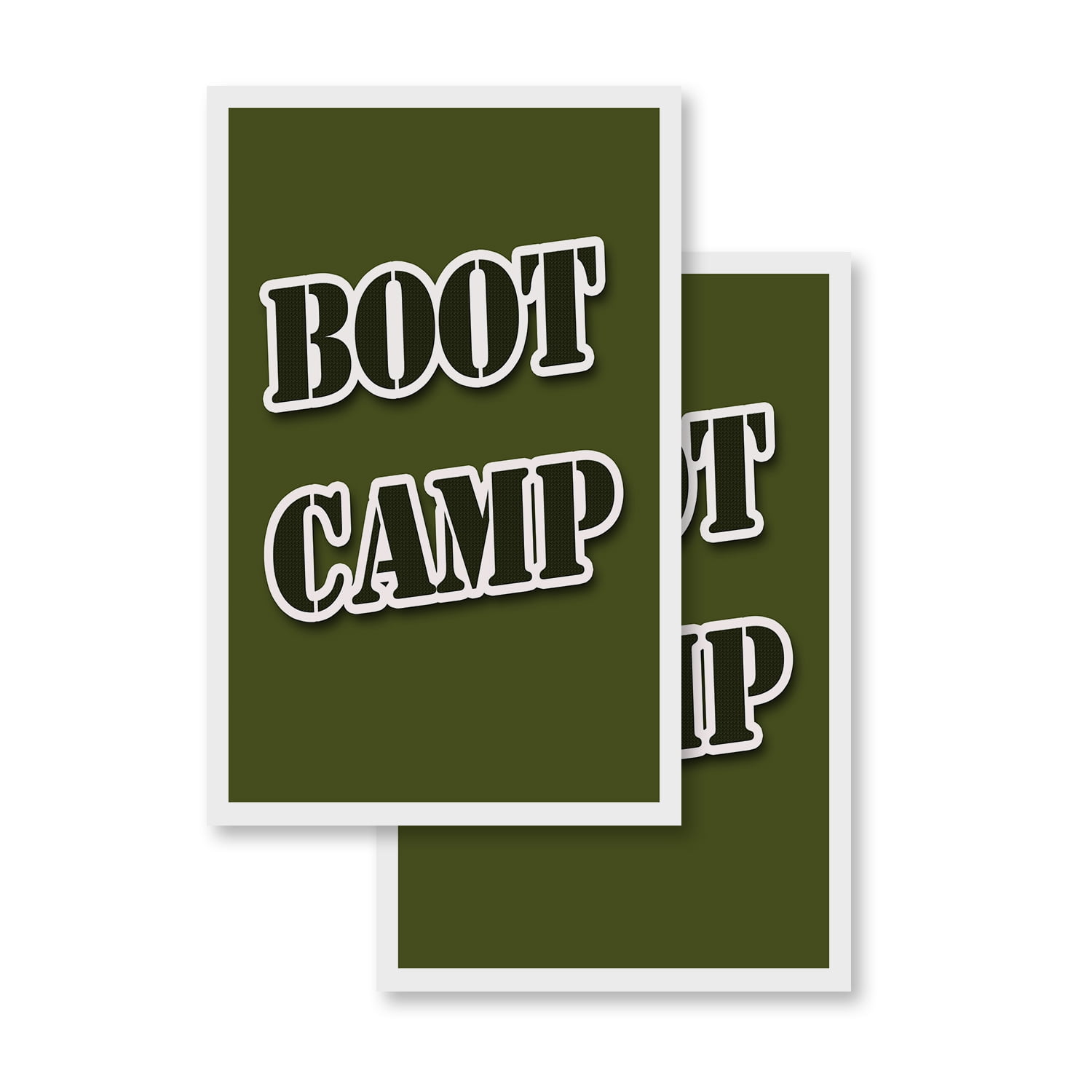 Boot Camp (2-PACK) 24" x 36" Vinyl Decals | Sign Insert Peel & Stick ...