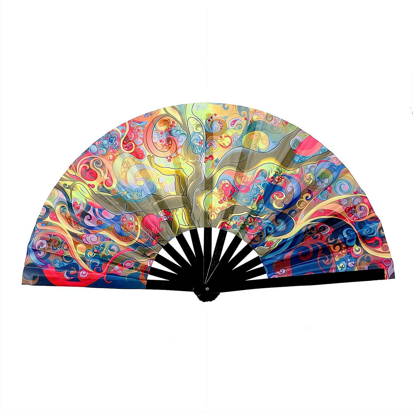 Boot Fan on the Floor, Large Holographic Folding Handheld Fans for Line ...