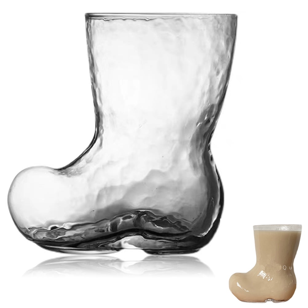 NIAIZEK 16 oz Transparent Glass Beer Boot Cup for Kitchen, Unique Fun ...