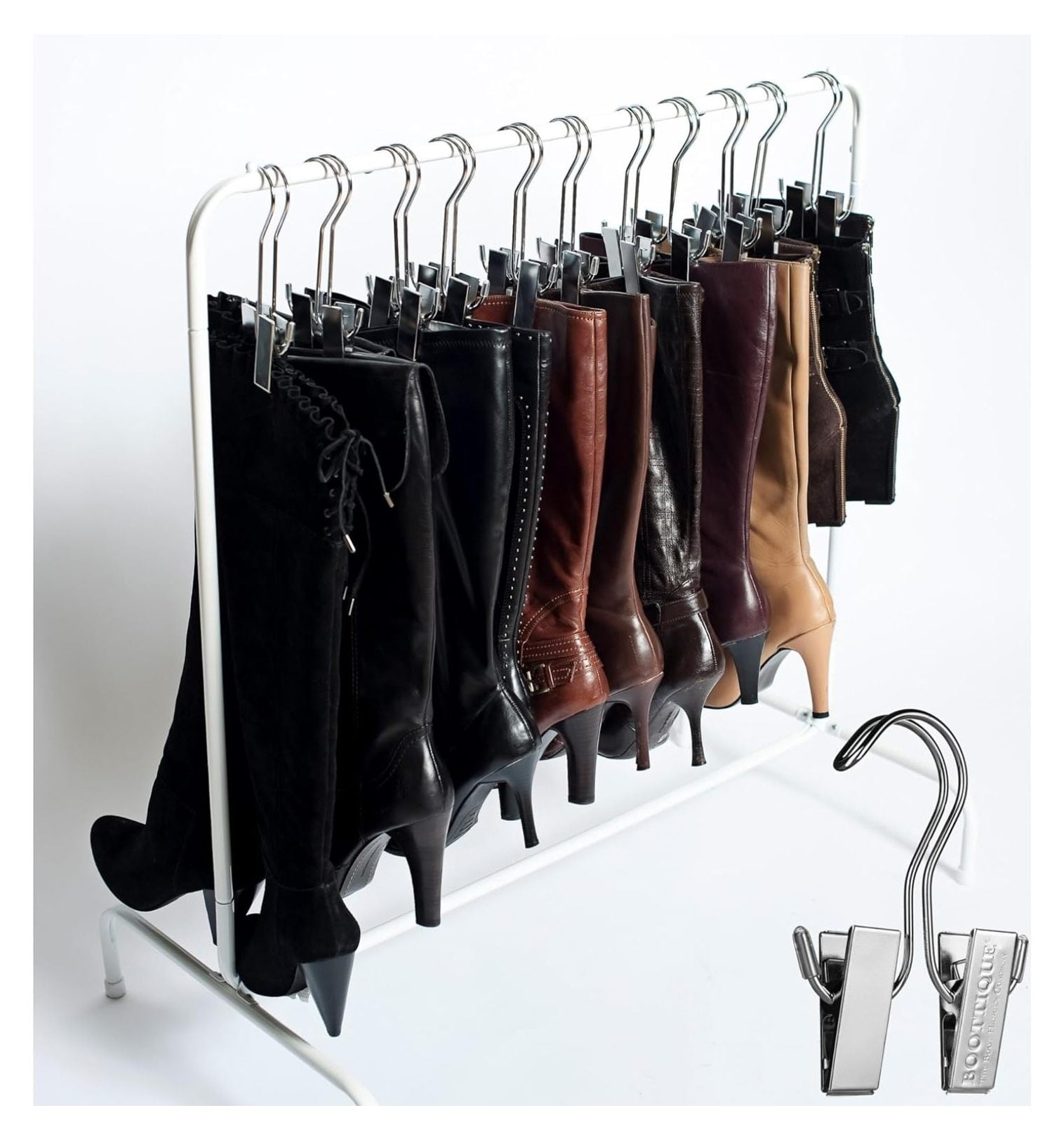 Boot Organizer: The Boot Rack - Fits in Most Closets- Hangs, Holds ...