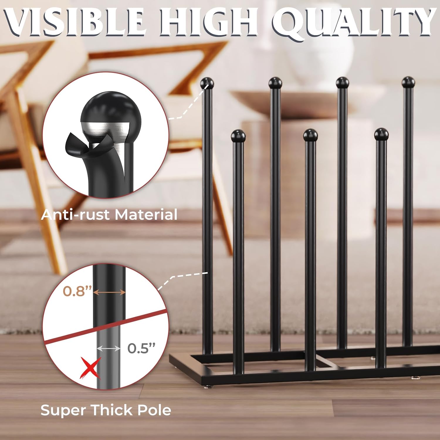 Boot Rack, 19.5 Inches Boot Rack Organizer Tall Boots, Stainless Steel ...