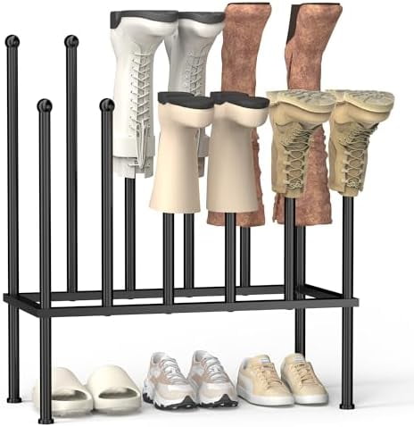 Boot Rack Organizer, Metal Free Standing Shoe Racks for Tall Boots, 2 ...