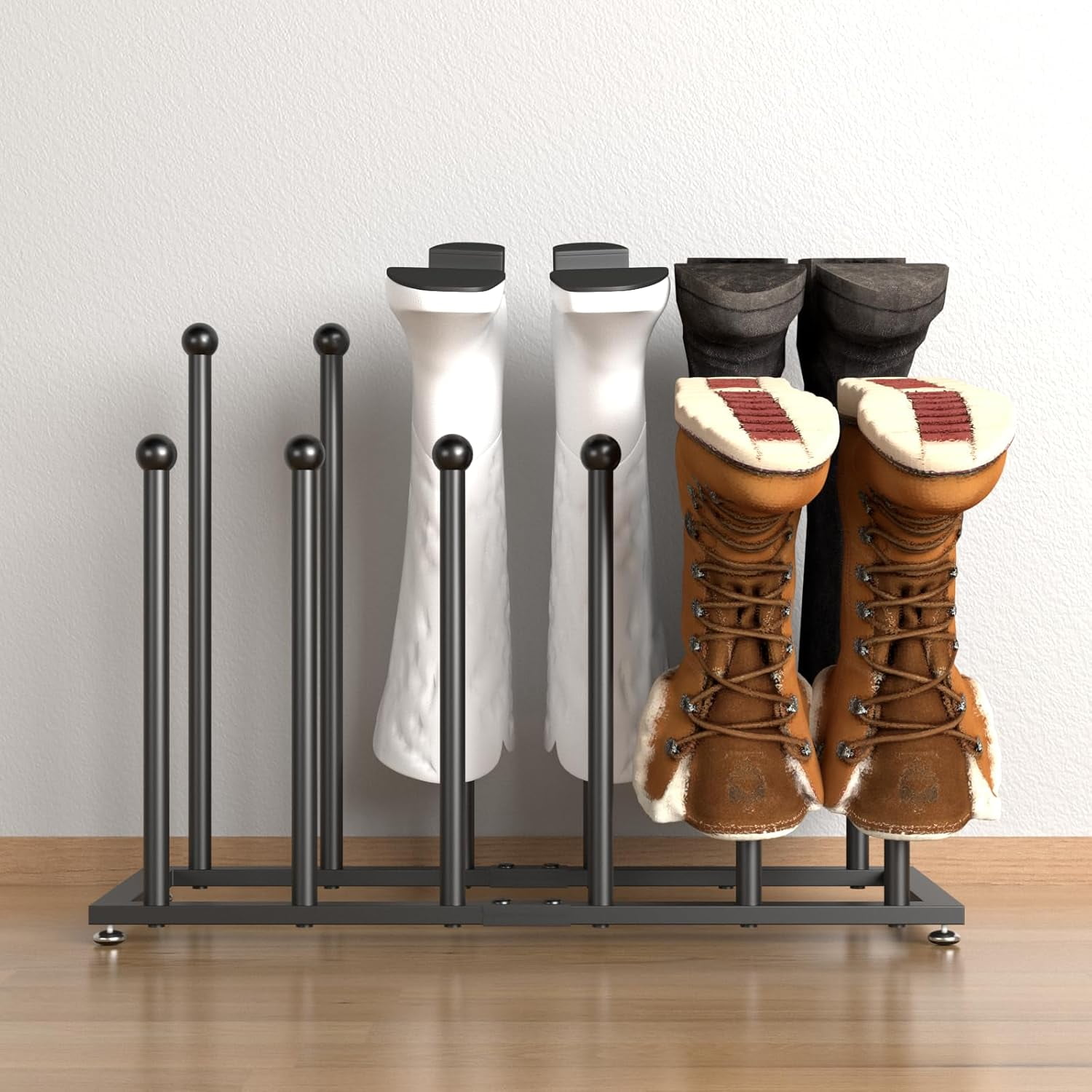 Boot Rack Shoe Organizer - Stainless Steel Boot Organizer for Tall ...