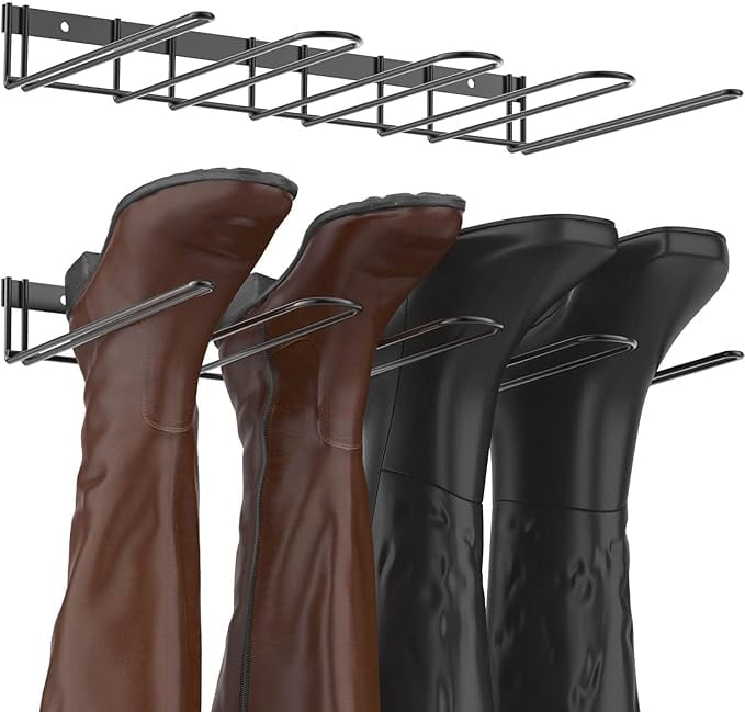 Boot Rack, Wader Hangers for Boot, Metal Wall Mounted Shoe Rack, 4 Pair ...