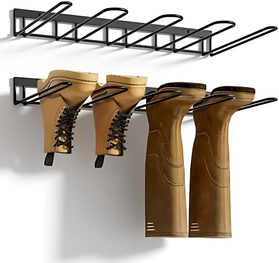 Boot Rack, Wader Hangers for wall, Metal Wall Mounted Shoe Racks, 4 ...