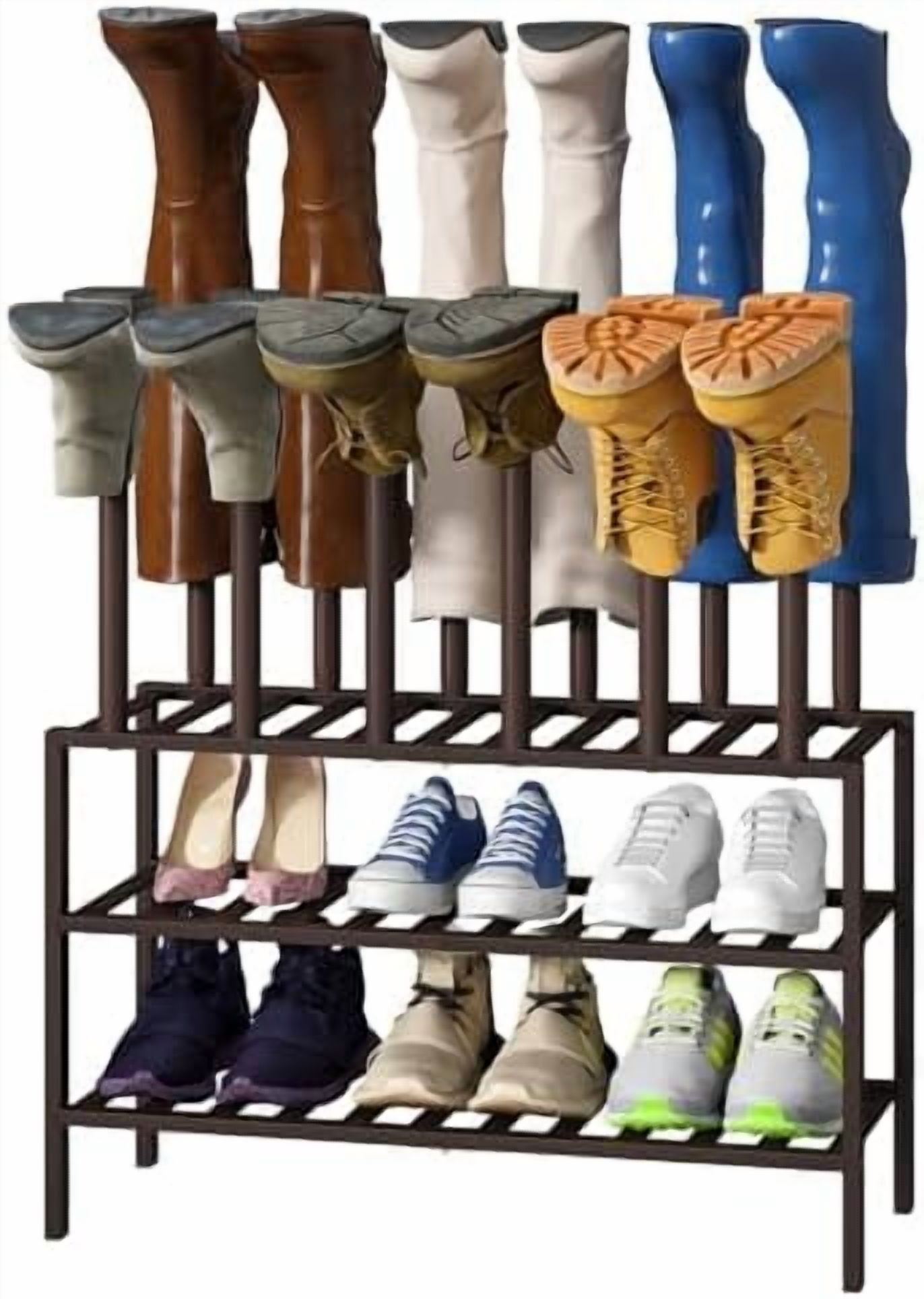 Boot Rack with Shoe Rack, Boot Rack Organizer Tall Boots for Closet ...