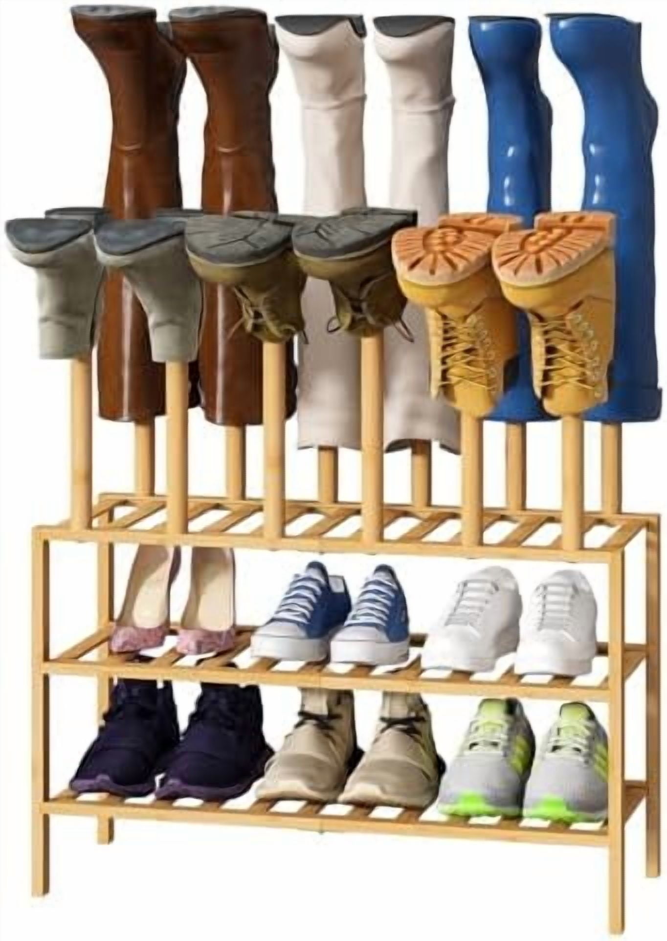 Boot Rack with Shoe Rack, Boot Rack Organizer Tall Boots for Closet ...