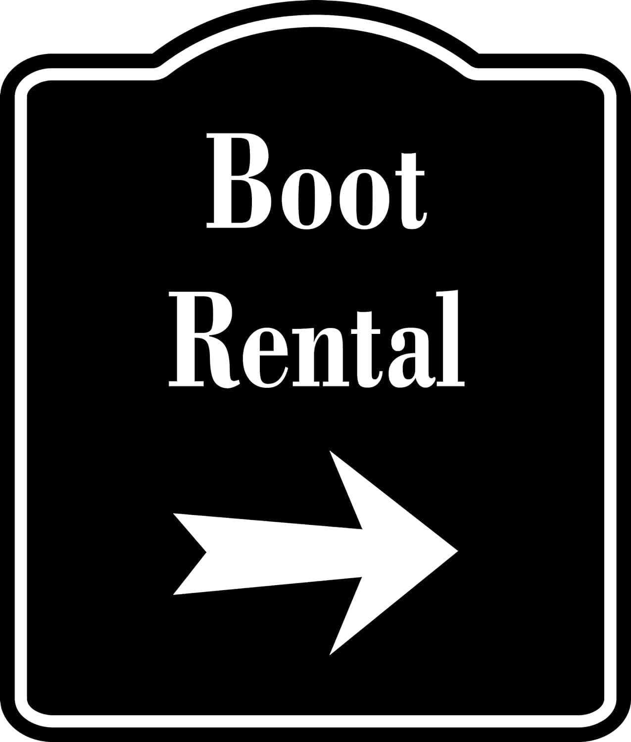 Boot Rental Ski Right Arrow BLACK Aluminum Composite Sign, 15"x18 ...