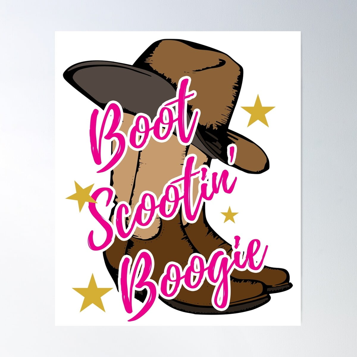 Boot Scootin Boogie - Country Line Dancing Design Poster Wall Art ...