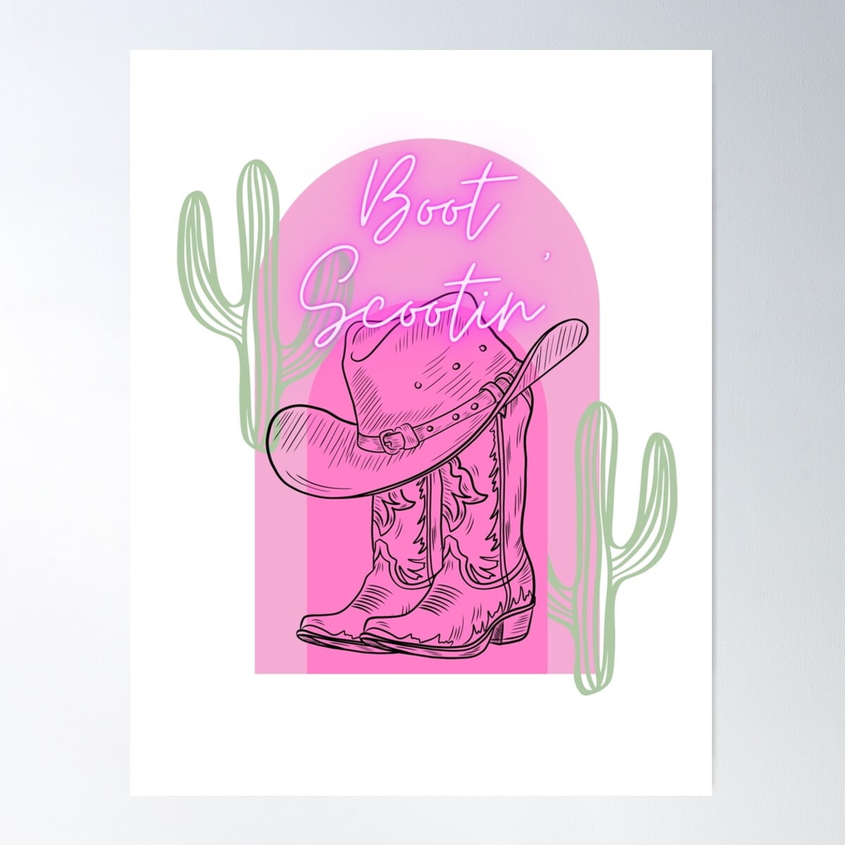 Boot Scootinâ€™ Poster Wall Art, Modern Wall Decor For Living Room ...