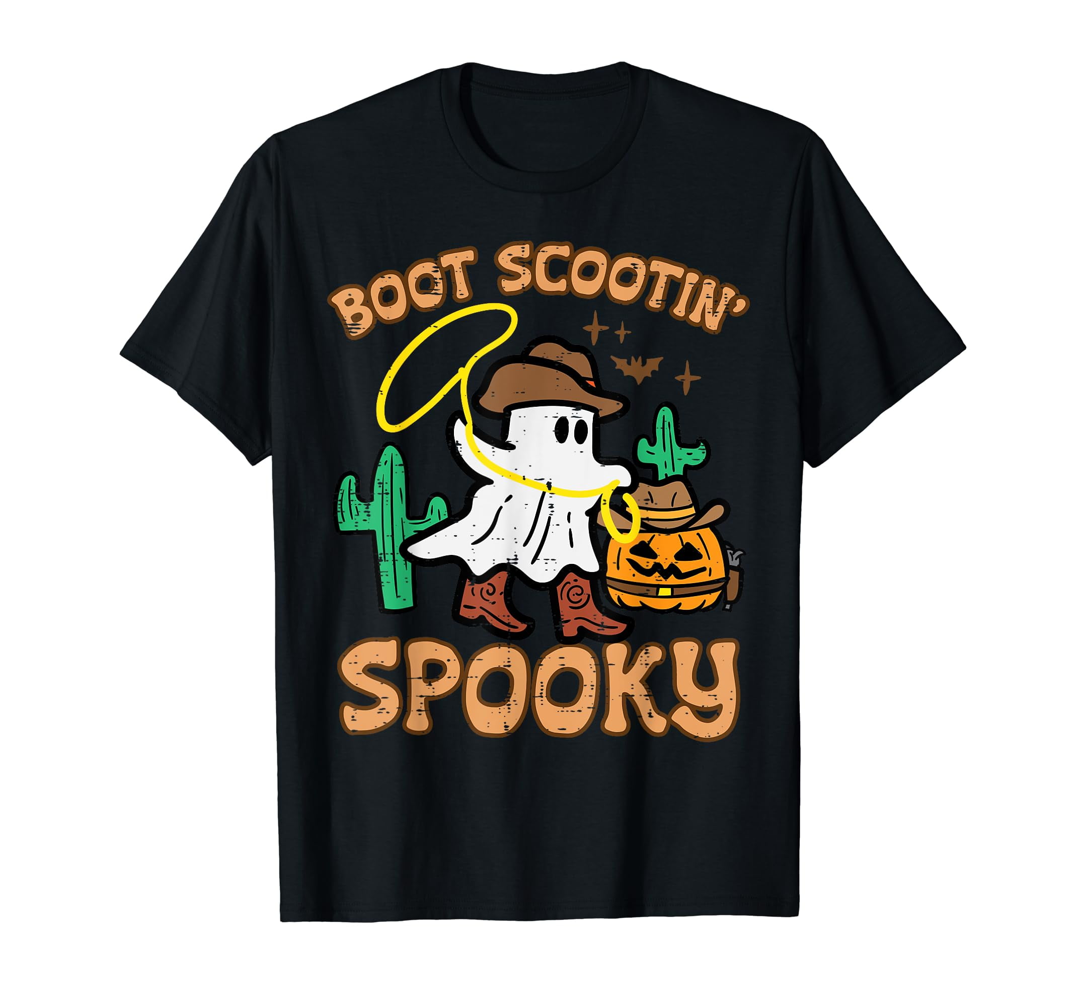 Boot Scootin' Spooky Ghost Cowboy Funny Halloween Men Women T-Shirt ...