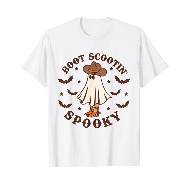 Boot Scootin Spooky and , Cowboy Ghost, Cute Spooky T-Shirt - Walmart.com