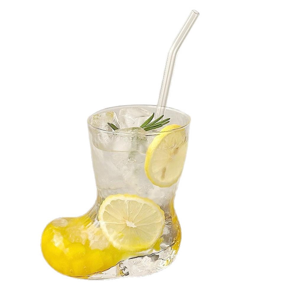 Boot Shaped Glass Mug 10 oz Novelty Cowboy Boot Cup, Clear Glass Beer ...